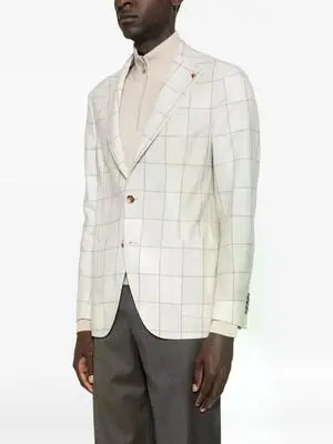 LATORRE Grid-pattern Blazer - Neutrals