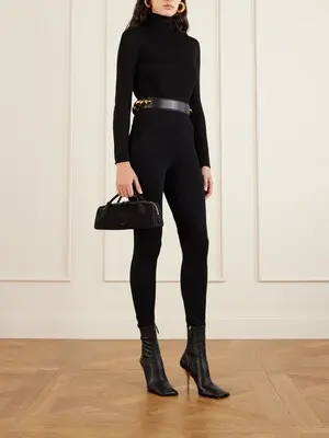 Alaïa 90 Leather Ankle Boots - Black