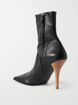 Alaïa 90 Leather Ankle Boots - Black