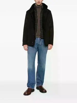 MOORER Layered Jacket - Brown