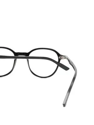 LESCA Puno Round-frame Glasses - Black
