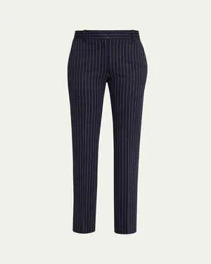 Theory Pinstripe Slim Pants - Navy Multi