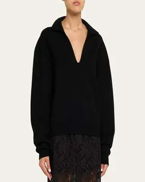A.L.C. Timmy Polo Sweater - Black