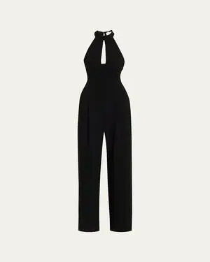 A.L.C. Lucie Wide-leg Halter Jumpsuit