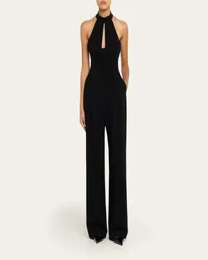 A.L.C. Lucie Wide-leg Halter Jumpsuit