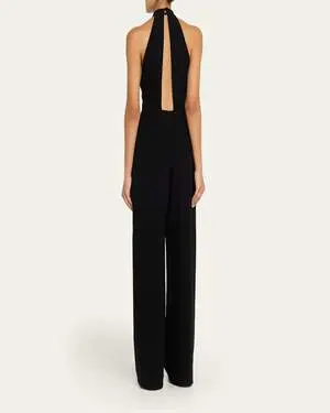 A.L.C. Lucie Wide-leg Halter Jumpsuit