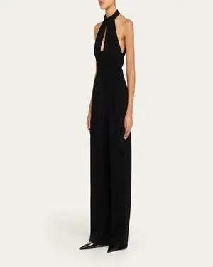 A.L.C. Lucie Wide-leg Halter Jumpsuit