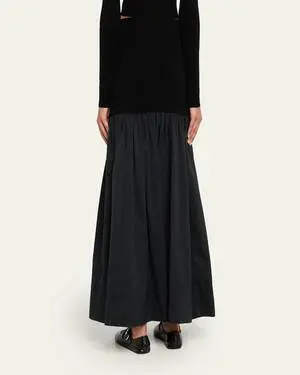 A.L.C. Cami Merino Combo Maxi Skirt - Black/navy