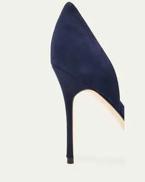 Manolo Blahnik 50mm Maren Suede Pumps