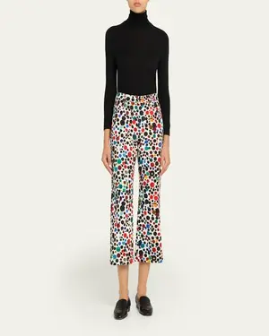 Libertine Orpheus Spotted Wide-leg Crop Pants