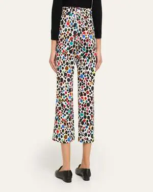 Libertine Orpheus Spotted Wide-leg Crop Pants