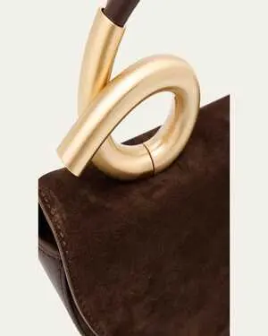 Cult Gaia Azariah Half-moon Top-handle Bag - Dark Java