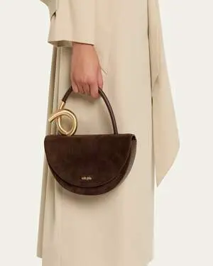 Cult Gaia Azariah Half-moon Top-handle Bag - Dark Java