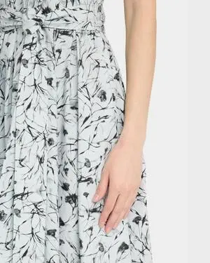 Proenza Schouler White Label Ellison Printed Poplin Halter Dress - Frost Black