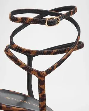 STUART WEITZMAN Nudist -print Stiletto Sandals - Leopard