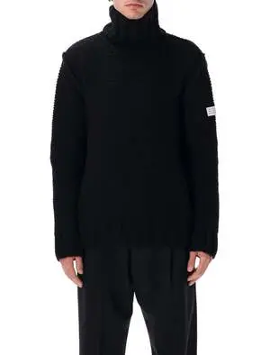 MAISON MARGIELA Chunky Wool Turtleneck Jumper - Black