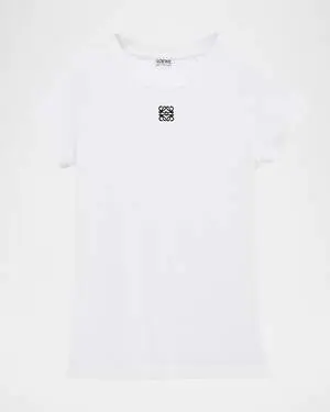 Loewe Ribbed Anagram Short-sleeve T-shirt - White
