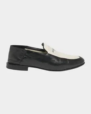 Givenchy Canvas And Leather Loafers - Black/natural