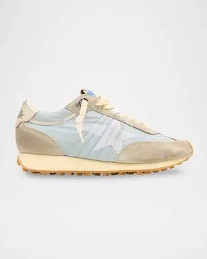 GOLDEN GOOSE Marathon Retro Runner Sneakers - Light Blue/ice White