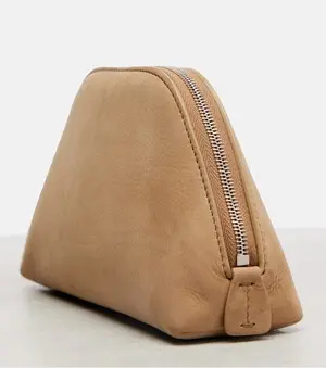 THE ROW Devon Mini Leather Clutch - Beige