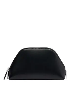 THE ROW Devon Mini Leather Clutch - Black
