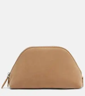 THE ROW Devon Mini Leather Clutch - Beige