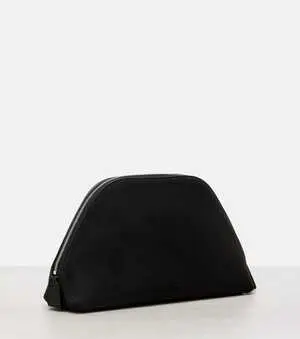 THE ROW Devon Suede Clutch - Black