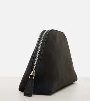 THE ROW Devon Suede Clutch - Black