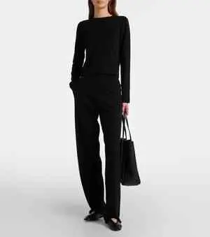 Extreme Cashmere Lisa Cotton And Cashmere Top - Black