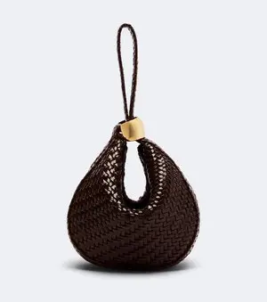 AMANU Small Leather Top-handle Bag - Brown