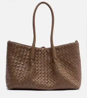 Bottega Veneta Pinacoteca Intrecciato Leather Tote Bag - Brown