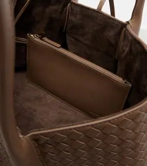 Bottega Veneta Pinacoteca Intrecciato Leather Tote Bag - Brown