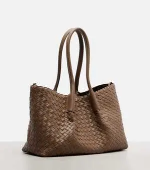 Bottega Veneta Pinacoteca Intrecciato Leather Tote Bag - Brown