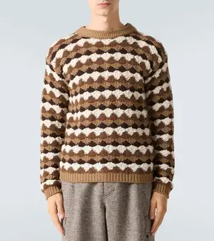 Moncler Wool And Alpaca-blend Jacquard Sweater