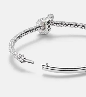 ENGELBERT Legacy Knot Diamond Bangle - Silver