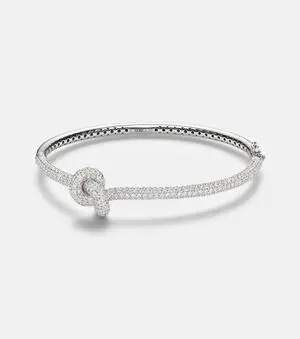 ENGELBERT Legacy Knot Diamond Bangle Silver
