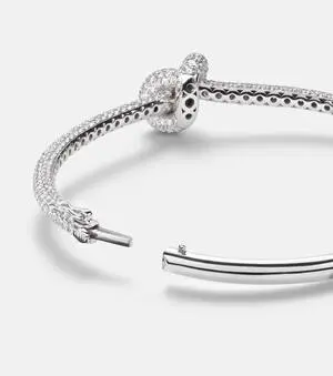 ENGELBERT Legacy Knot Diamond Bangle - Silver