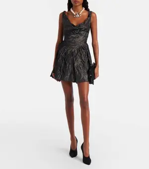 VIVIENNE WESTWOOD Mini Sunday Draped Corset Dress - Black