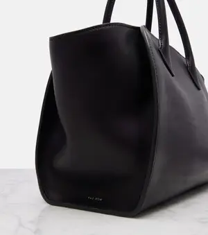 THE ROW Marlo 12 Leather Tote Bag - Black