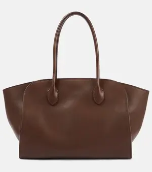 THE ROW Marlo 12 Leather Tote Bag - Brown