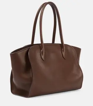 THE ROW Marlo 12 Leather Tote Bag - Brown