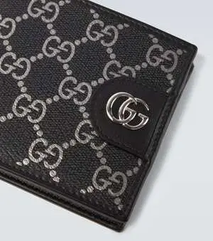 Gucci Gg Leather-trimmed Bifold Wallet