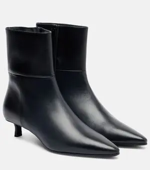 JIMMY CHOO Lory 35 Leather Ankle Boots - Black