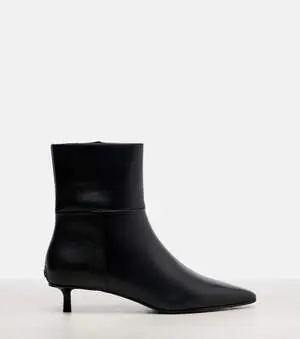 JIMMY CHOO Lory 35 Leather Ankle Boots - Black