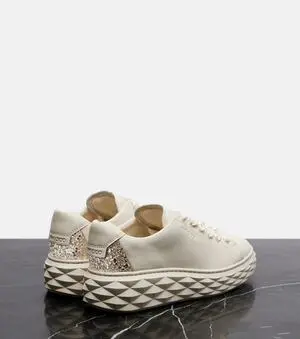 JIMMY CHOO Diamond Light Maxi Leather Sneakers