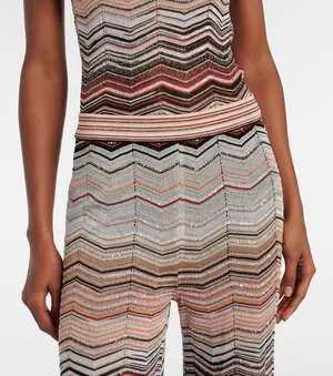Missoni Zigzag Lamé Wide-leg Pants - Multicoloured
