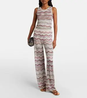 Missoni Zigzag Lamé Wide-leg Pants - Multicoloured