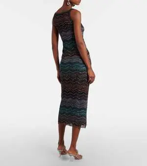Missoni Zigzag Lamé Midi Skirt - Multicoloured