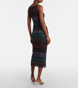 Missoni Zigzag Lamé Midi Skirt - Multicoloured