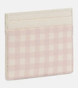 Valentino Garavani Vlogo Checked Leather Card Holder